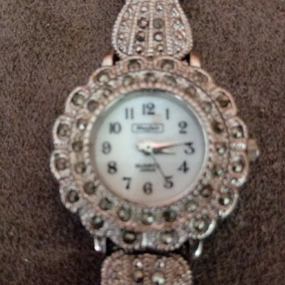 mayfair | Accessories | Art Deco Style Marcasite Bows Mayfair Quartz ...
